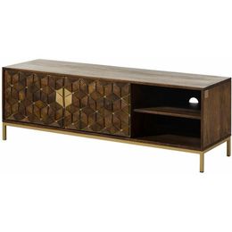 Massivmöbel24 TV-Board Mango 145x45x50 braun geölt diamond 206