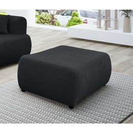 Polsterhocker Designerhocker Hocker ANIKE in Stoff Now or Never Schwarz