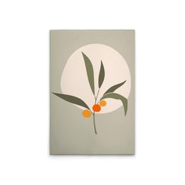 A.S. Création Leinwandbild A.S. CRÉATION "Olive 3 - Wandbild Grün Creme Orange Keilrahmen Kunst", braun, T:2cm, Canvas, Bilder, Canvas Olivenzweig Leinwand Modern Deko Wohnzimmer Natur Natürlich