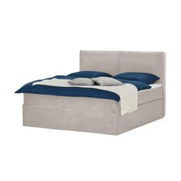 Boxi Boxspringbett mit trendigem Keder Boxi ¦ beige ¦ Maße (cm): B: 160 H: 125