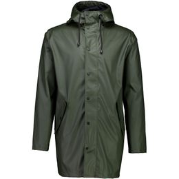 Regenmantel LINDBERGH, Herren, Gr. L, grün (dk army), Web, Obermaterial: 100% Polyurethan, unifarben, relaxed fit Mitte Oberschenkel, Rundhals, mit Druckknöpfen, Mäntel, mit Kapuze