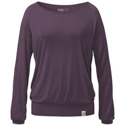 YOGISTAR.COM Longsleeve 'ala' Damen Gr&ouml;&szlig;e L aubergine