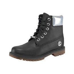 Timberland Schn&uuml;rstiefelette 'Heritage' Damen Gr&ouml;&szlig;e 38.5 schwarz / silber / perlwei&szlig; Winterschuhe