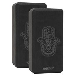 YOGISTAR.COM Yogablock 'Hand Of Fatima' Herren Gr&ouml;&szlig;e XXXS schwarz