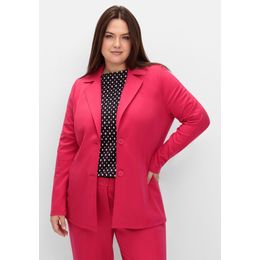 sheego Blazer aus Milano-Ripp, mit Reverskragen, sorbet pink, Gr.58