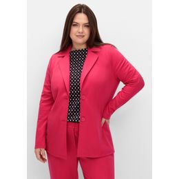 sheego Blazer aus Milano-Ripp, mit Reverskragen, sorbet pink, Gr.42