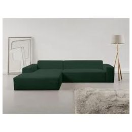 Ecksofa WERK2 "Zeus-XL", grün (moosgrün), B:311cm H:70cm T:210cm, 90% Polyester, 10% Nylon, Sofas, Curvy Trend Garnitur mit urbaner Optik