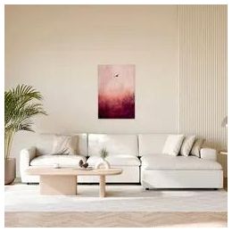 A.S. Création Leinwandbild A.S. CRÉATION "Warm Sunset - Wandbild Rosa Pink Schwarz Keilrahmen Kunst", braun, T:2cm, Canvas, Bilder, Canvas Warmer Leinwand Sonnenuntergang Wandkunst Schlafzimmer Rosa