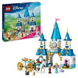 Konstruktionsspielsteine Lego "Cinderellas Schloss und Pferdekutsche (43275), Lego Disney Princess", bunt, Spielbausteine, Kinder, Made in Europe