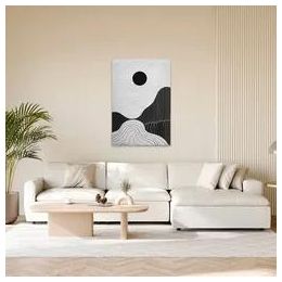 A.S. Création Leinwandbild A.S. CRÉATION "Black Sun - Wandbild Schwarz Grau Weiß Keilrahmen Kunst", braun, T:2cm, Canvas, Bilder, Canvas Moderne Leinwand Landschaften Wandkunst Schlafzimmer Schwarz