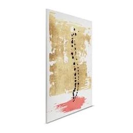 A.S. Création Leinwandbild A.S. CRÉATION "Drip Drop - Wandbild Gold Creme Schwarz Keilrahmen Kunst", braun, T:2cm, Canvas, Bilder, Canvas Abstrakt Leinwand Gold Wandkunst Schlafzimmer Schwarz Abstrakt