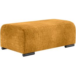 Hockerbank MR. COUCH "Sundance", orange (dolce 9 curry), B:123cm H:48cm T:73cm, Dolce (100% Polyester), Hocker, Polsterhocker, Mit DuraSpring-Taschenfederkern bis 140 kg belastbar