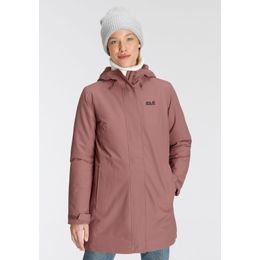 Parka Jack Wolfskin "KIOLA", Damen, Gr. XXL, lila (pflaume), Obermaterial: 100% Polyester. Futter: 100% Polyester. Wattierung: 100% Polyester, sportlich, hoch geschlossener Ausschnitt, Langarm mit verstellbarem Klettverschluss, Jacken, Winddicht & Wasserabweisend & Atmungsaktiv, Topseller