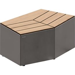 PROCITY Sitzbank KAIRO, HxBxT 472 x 1067 x 667 mm, ohne Rückenlehne, Eiche hell, anthrazitgrau