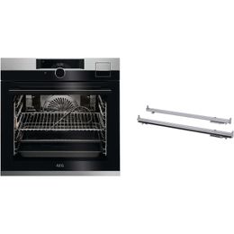 AEG Einbaubackofen &raquo;BSE99823BM&laquo; SteamPro - Dampf- & Sous Vide-Garen, Kerntemperatursensor, WiFi, Grill silberfarben