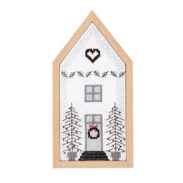 Rico Design Kreuzstichbild - Haus Weihnachten