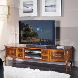 Pharao24.de Barock Lowboard Nussbaum furniert 170 cm