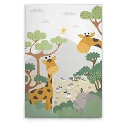 A.S. Création Leinwandbild A.S. CRÉATION "Little Safari - Wandbild Grün Braun Grau Keilrahmen Tiere", braun, T:2cm, Canvas, Bilder, Canvas Dschungel Leinwand Kinderzimmer Wandkunst Wohnzimmer Safari