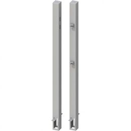 TraumGarten Sichtschutzzaun Torpfosten Einzeltor zum einbetonieren 2er-Set Silber, 165 cm