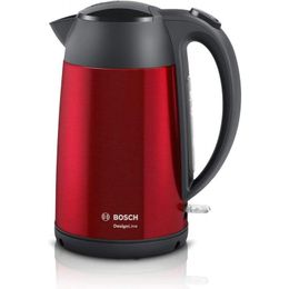 Bosch - TWK3P424 Wasserkocher, DesignLine, kabellos 1,7 l, 2.400 w, rot (TWK3P424)