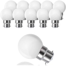 B22 3W Bajonett-LED-Glühbirne, Mini Globe Golfball B22 G45-Glühbirne, Warmweiß 3000K, 180LM, 20W-Glühbirnenäquivalent, nicht dimmbar, 10er-Pack