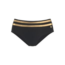 Lascana Damen Bikini-Hose, schwarz-goldfarben, Gr&ouml;&szlig;e 40
