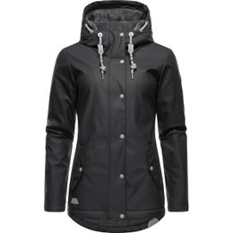 Regenjacke Ragwear "Marge", Damen, Gr. XL (42), gelb (shadow), Obermaterial: 100% Polyester, Futter: 100% Polyester, Wattierung: 100% Polyester, casual, tailliert Po-bedeckend, hoch geschlossener Ausschnitt, Langarm Ärmel ohne Ärmelschlitz normaler Saum, Jacken, warm gefütterter Damen Winter Regenmantel