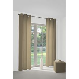 Vorhang WIRTH "Dim out" Gr. 2, grau (taupe), B:145cm H:180cm, Polyester, Gardinen