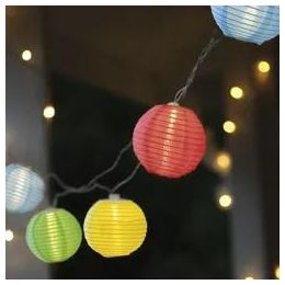 STAR TRADING LED Lichterkette LAMPION - 10 bunte Lampions mit warmweißen LED - 4,5m - inkl Trafo, 10m Kabel