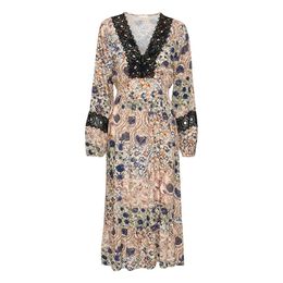Cream Kleid 'Bri' Damen Größe 40/42 beige / navy / schilf / schwarz Winterkleid