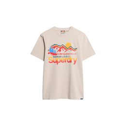 Superdry & Co T-Shirt 'Great Outdoors' Herren Gr&ouml;&szlig;e XL hellblau / greige / orange / blutrot