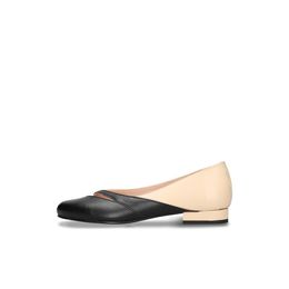 NAE Vegan Shoes Ballerina 'Deme' Damen Gr&ouml;&szlig;e 37 creme / schwarz