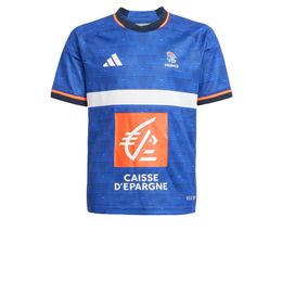 adidas Performance Funktionsshirt 'Team France Handball Jersey' Jungen Gr&ouml;&szlig;e 140 blau / orange / wei&szlig;
