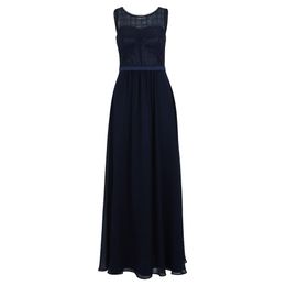 Vera Mont Abendkleid mit Spitze Damen Gr&ouml;&szlig;e 30 nachtblau Winterkleid