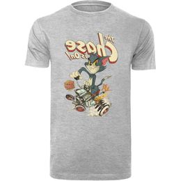 F4NT4STIC T-Shirt 'Tom und Jerry The Chase Is On' Herren Gr&ouml;&szlig;e L braun / pastellgelb / grau / graumeliert
