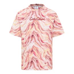 Carlo Colucci T-Shirt 'Dorn' Herren Gr&ouml;&szlig;e XXL hellbeige / orange / pink / wei&szlig;