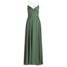 Vera Mont Abendkleid mit Wasserfallausschnitt Damen Gr&ouml;&szlig;e 38 gr&uuml;n Winterkleid