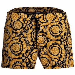 Versace Board Shorts male Yellow size XL
