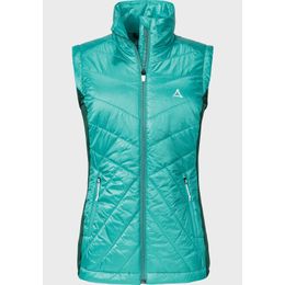 Schöffel Funktionsweste SCHÖFFEL "Hybrid Vest Stams L", Damen, Gr. 38, grün (7290, grün), Oberstoff : 100% Nylon Oberstoff Seitenteile: 94% Polyester 6% Elasthan Wattierung :, sportlich, ohne Ausschnitt, Westen