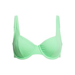 Triangel-Bikini-Top Roxy "Color Jam", Damen, Gr. M, Cup B, grün (absinthe grün), [Hauptstoff] 93% Recyceltes Nylon, 7% Elastan, Bikini-Oberteile