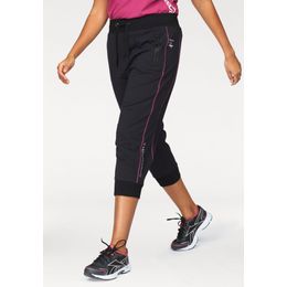 Jogginghose Kangaroos, Damen, Gr. 42, N-Gr, schwarz, Sweatware, Obermaterial: 95% Baumwolle, 5% Elasthan, kontrastfarbene Details, sportlich, 3/4-Länge, Hosen