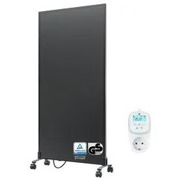 Bringer® Infrarotheizung Standgerät - 1000 (BRIH1000) / BRTW: Smart Thermostat und App / Schwarz