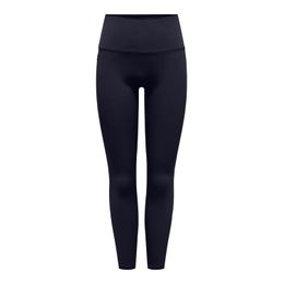 Only Play Damen Funktionstights "ONPJAM-3-SANA XHW TIGHTS NOOS", blau, Gr. XL, unifarben, Jersey, Obermaterial: 80% Nylon, 20% Elasthan, Hosen, mit