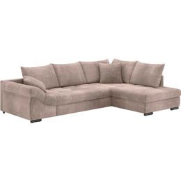 Ecksofa MR. COUCH, B:303cm H:86cm T:202cm, grau, Dolce (100% Polyester), Wohnzimmer, Sofas, "Allegro DuraFlex, L-Form", Hochschläfer-Bettauszug,