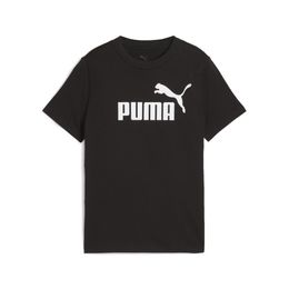 Puma Mädchen T-Shirt "ESS No. 1 Logo T-Shirt Mädchen", schwarz, Gr. 152, Obermaterial: 100% Baumwolle; Kragen: 70% Baumwolle, 30% Polyester, Shirts