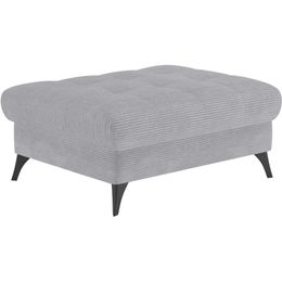 Hockerbank MR. COUCH, B:102cm H:46cm T:82cm, grau, Stripes (92% Polyester / 8% Nylon), Hocker, "Blackburn II", Passend zu der Garnitur, wahlweise mit