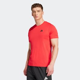 T-Shirt adidas Performance "TRAIN ESSENTIALS TRAINING", Herren, Gr. S, lucid rot, schwarz, Obermaterial: 100% Polyester, sportlich, Kurzarm, Shirts