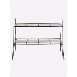 Schuhregal HEINE HOME, B:77cm H:55,5cm T:44cm, schwarz, Metall, Flur, Regale