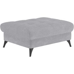 Hockerbank MR. COUCH, B:102cm H:46cm T:82cm, grau, Stripes (92% Polyester / 8% Nylon), Hocker, "Blackburn II", Passend zu der Garnitur, mit