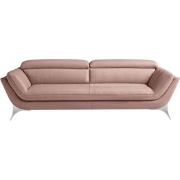 2,5-Sitzer Egoitaliano, B:218cm H:100cm T:110cm, rosa, Leder &raquo;NUVOLE&laquo; (Echtes Rindsleder). Halbnat&uuml;rliches, halbnarbiges Rindsleder mit einer